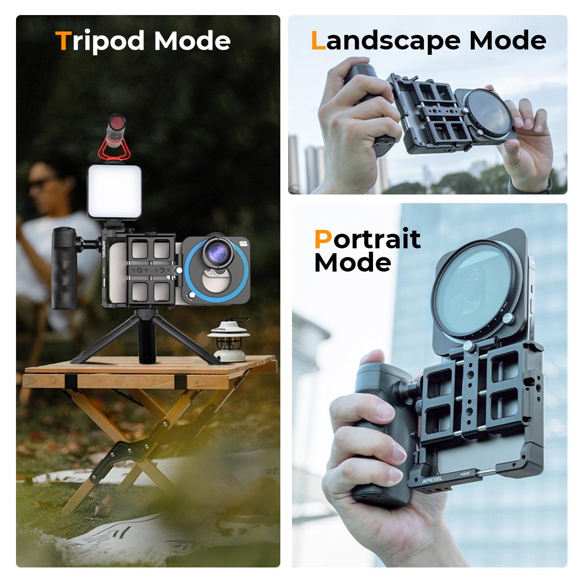 Phone Cage Vlogging Video Rig Kit for iPhone 16 15 14 13 Pro Max ...