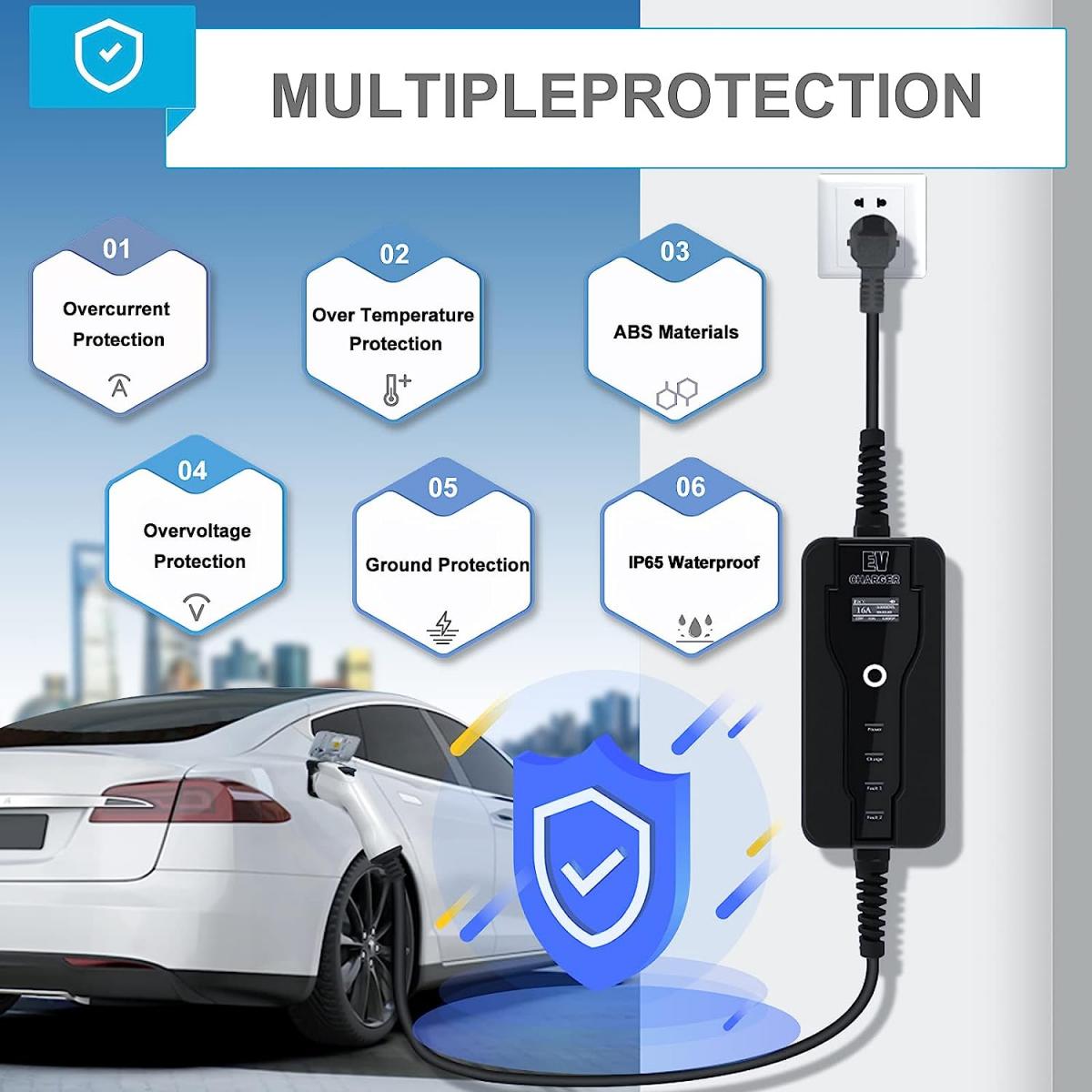 American standard AC (J1772) Type1 indicator light charging gun ...