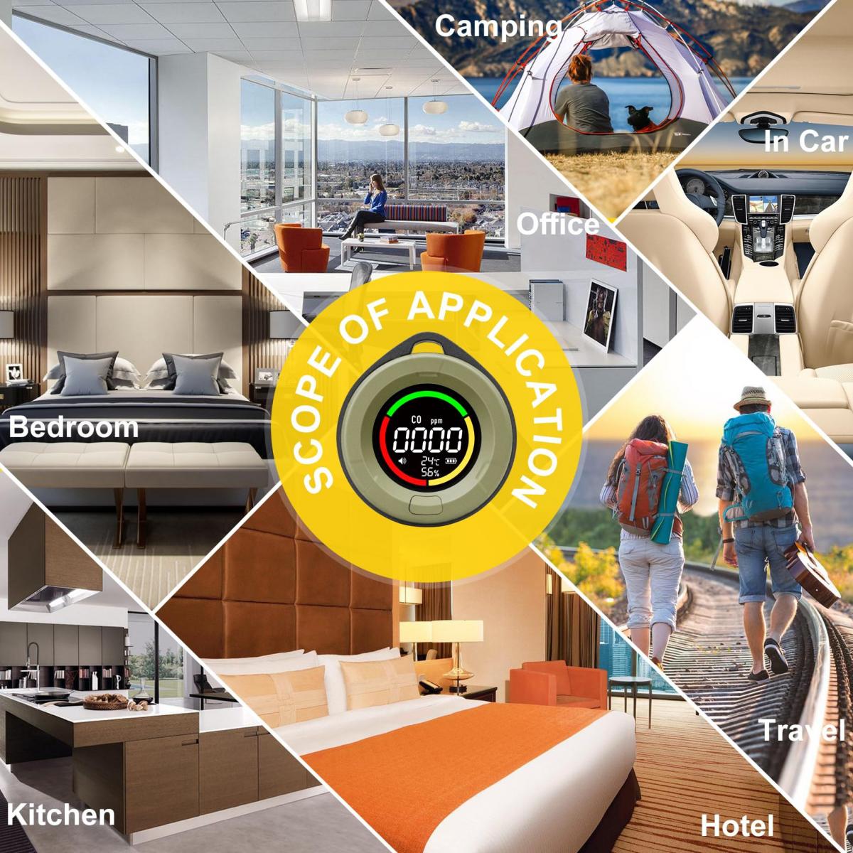 Portable Carbon Monoxide Detector | Portable CO Alarm - K&F Concept