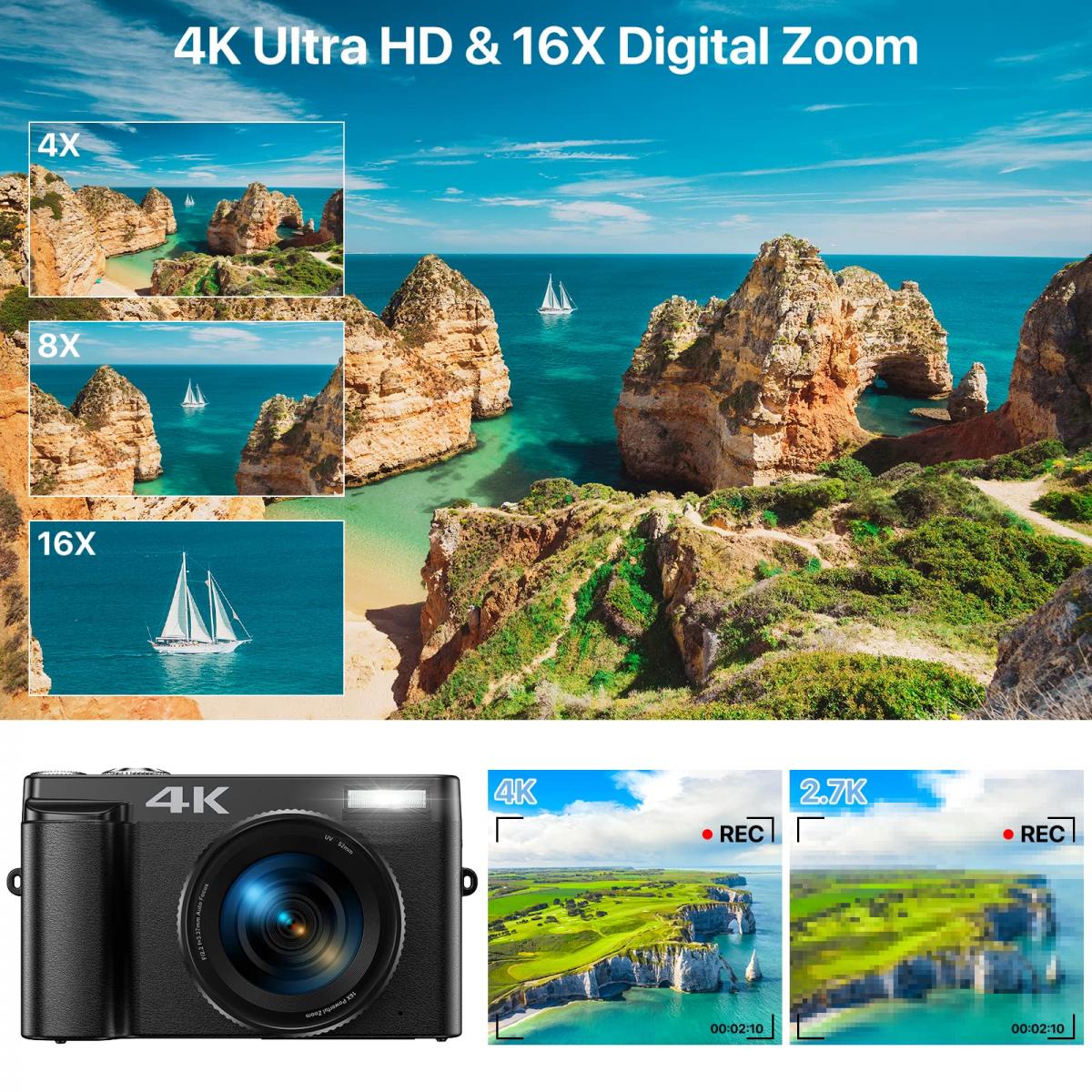 4k Digicam | Camera With 4k Resolution - K&F Concept