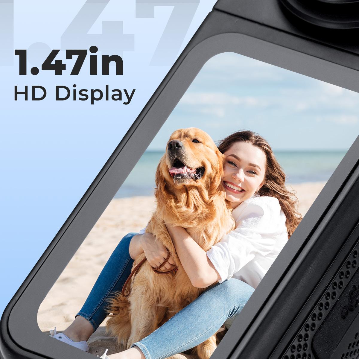 2.7K Thumb Camera with 180° Rotatable Lens Magnetic Body Wearable ...