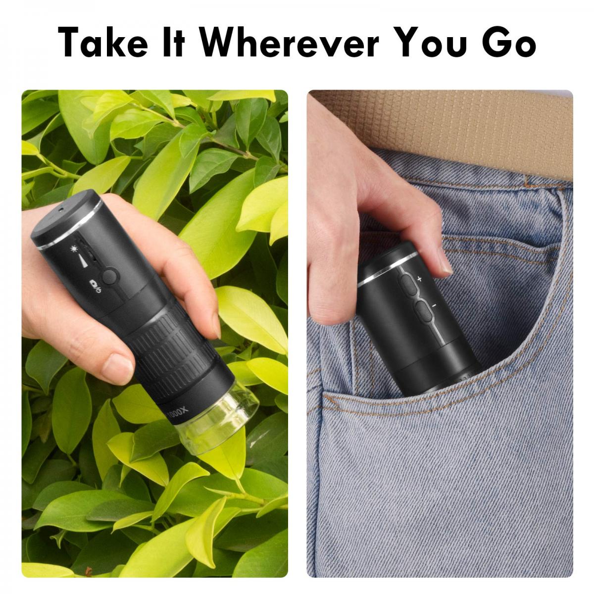 Wireless Digital Microscope, 50x-1000x Portable Handheld USB Microscope ...