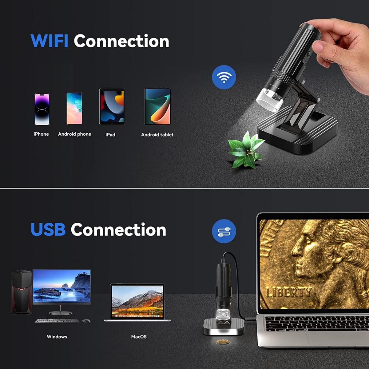 Mikroskop Mit Kamera 50X-1000X | Kentfaith - KENTFAITH