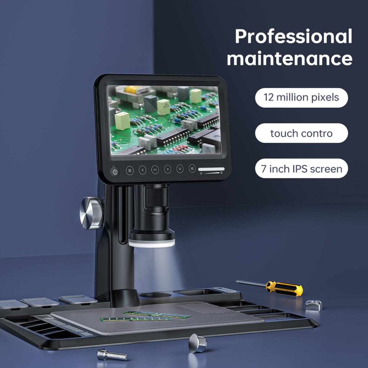 7-inch high-definition Digital Microscope, 12 million pixels, touch ...