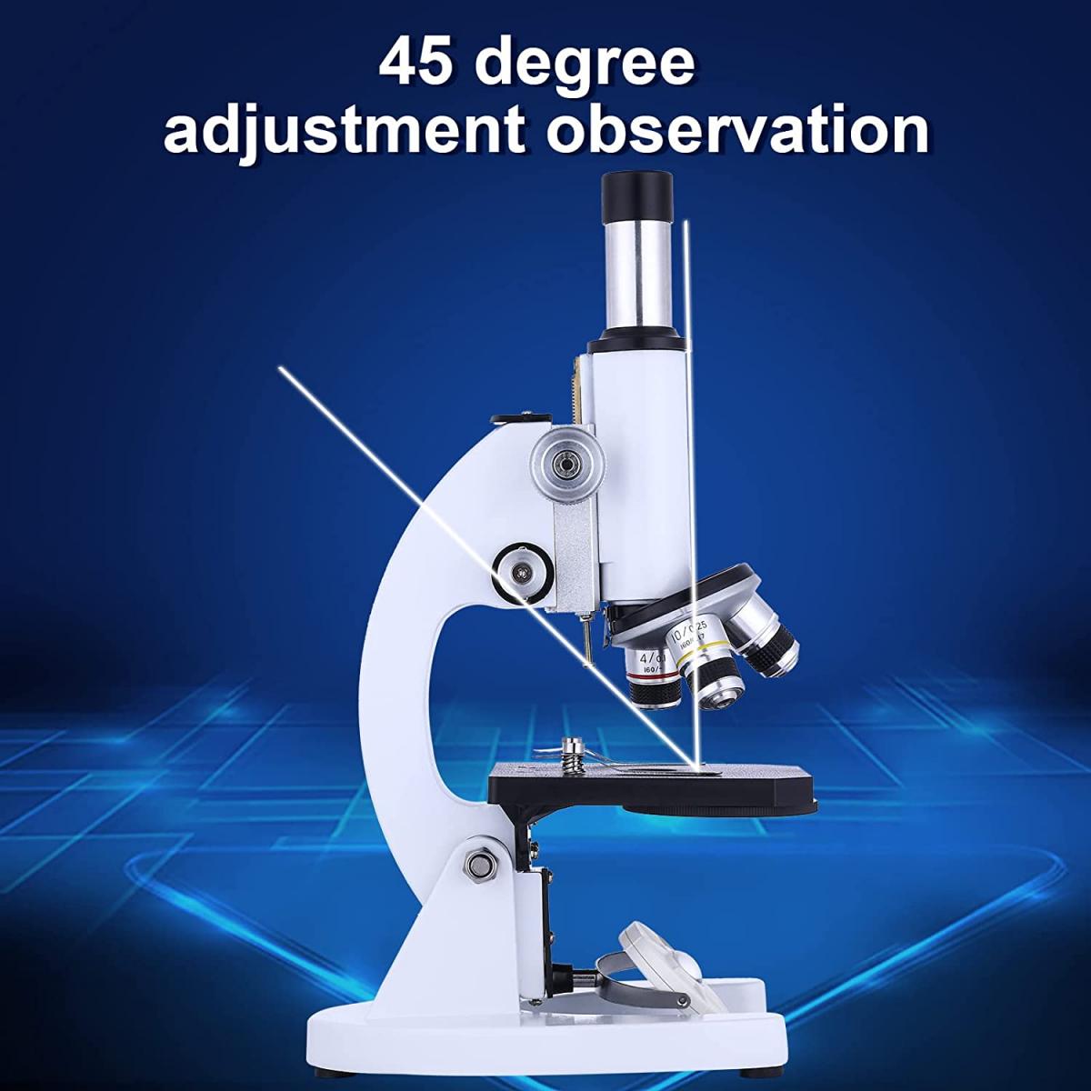 Microscope biooptique monoculaire, 40x - 5000x, microscope monocylindre ...