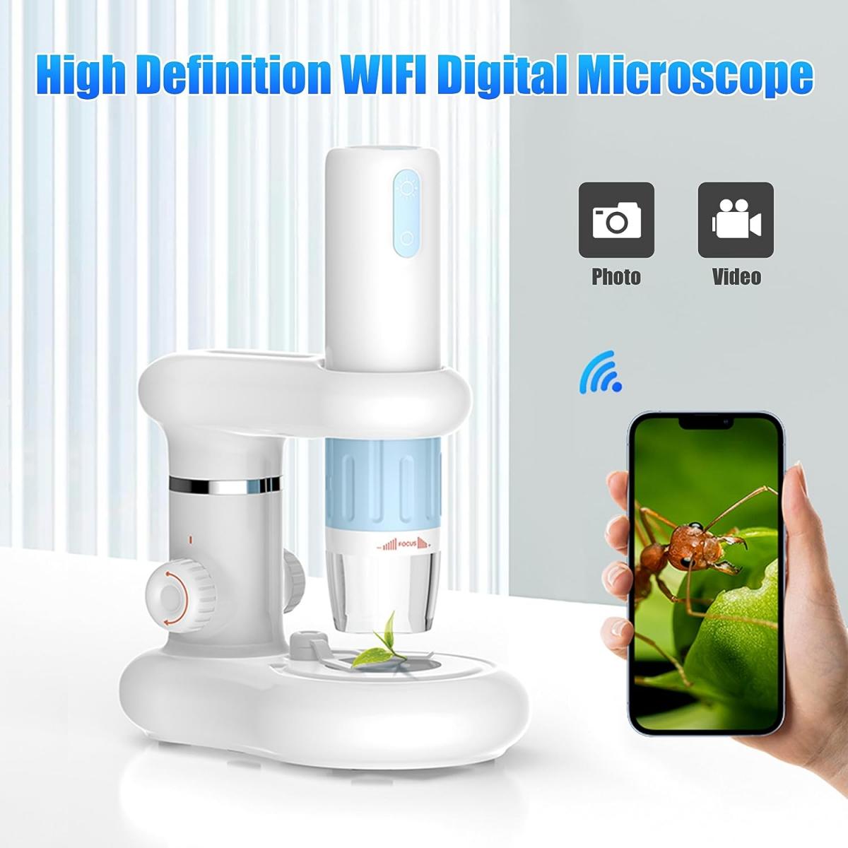 Portable WiFi high-definition electronic digital microscope, 50X-1000X ...