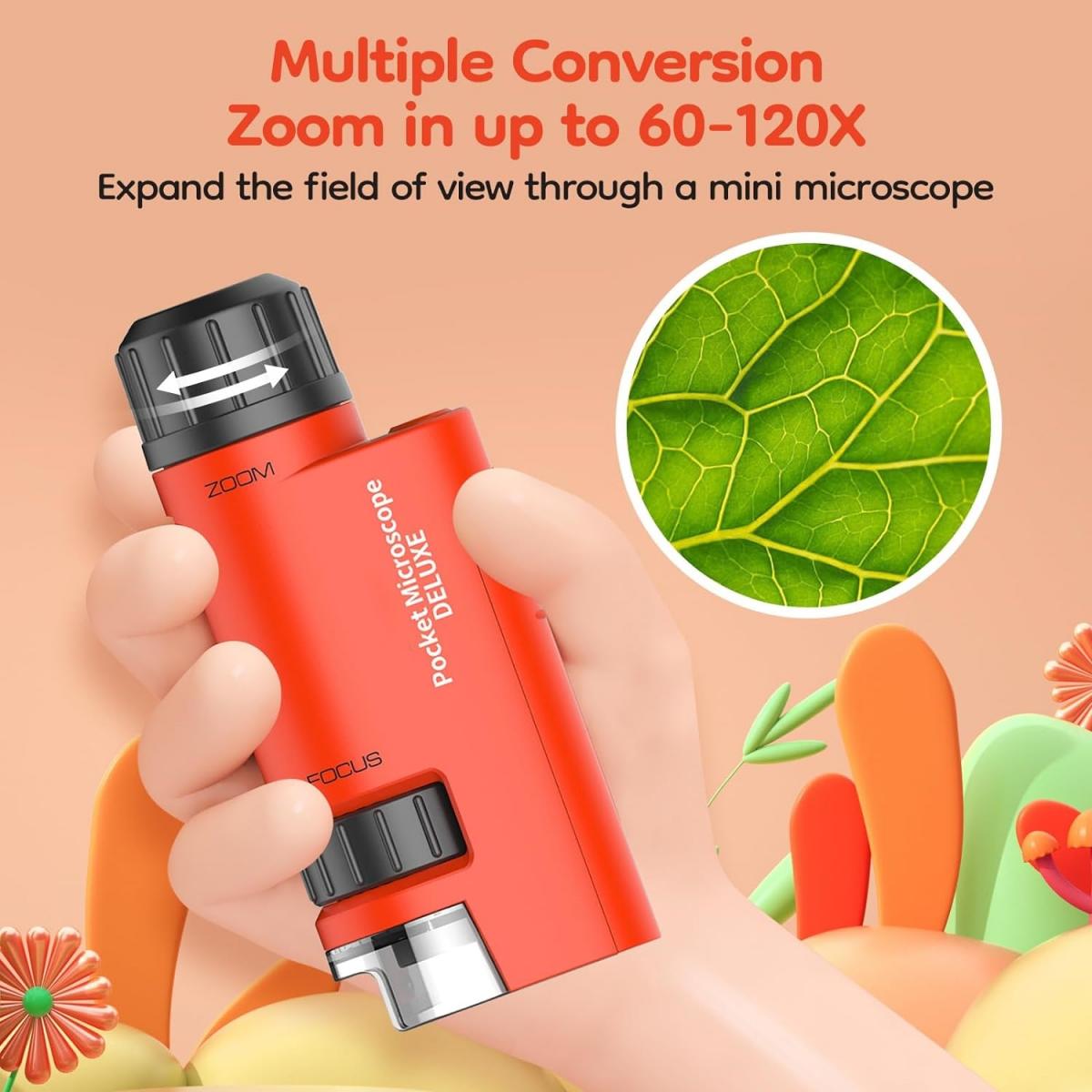 Mini Handheld Microscope 60X-120X - K&F Concept