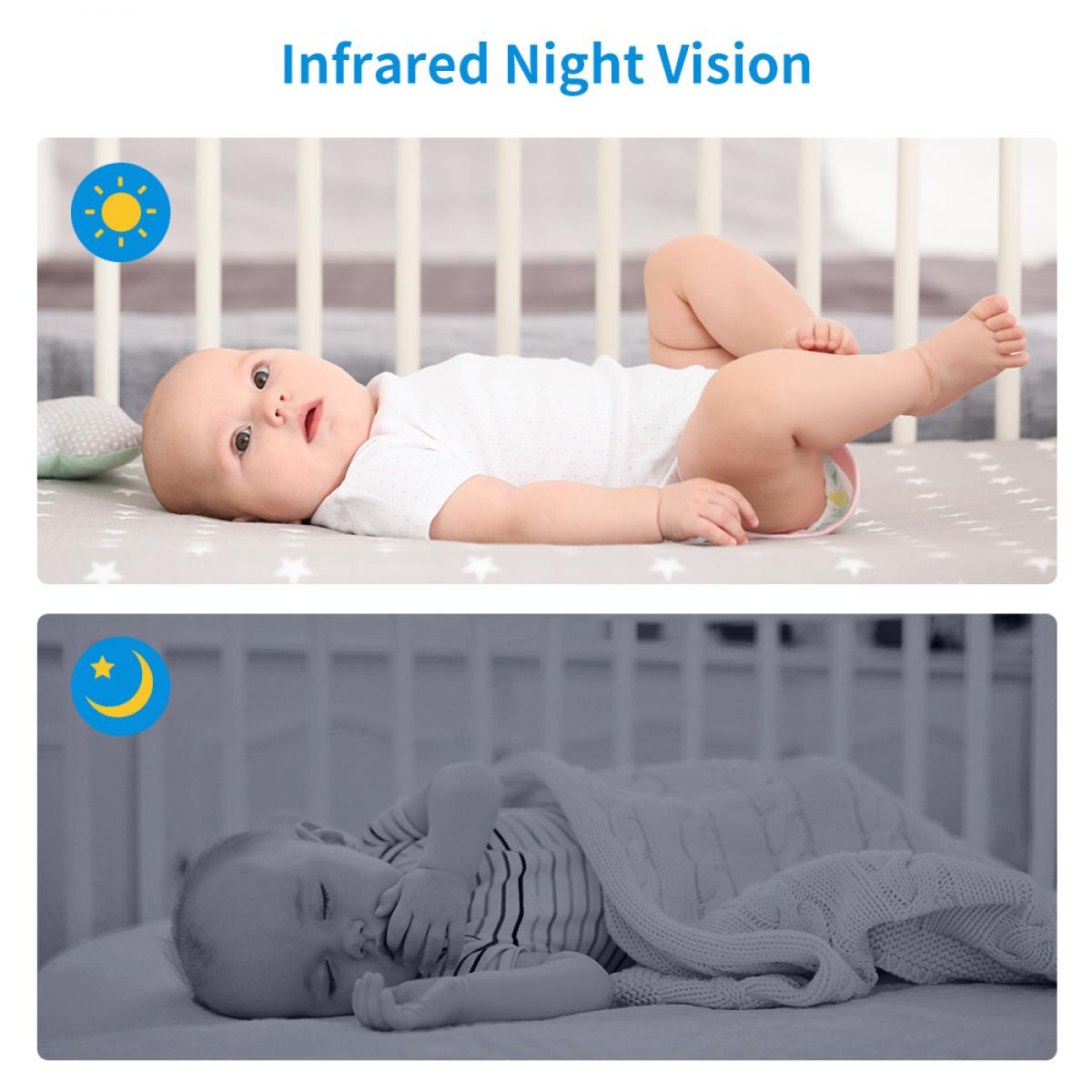 5" LCD Panda Video Baby Monitor with Night Vision - K&F Concept