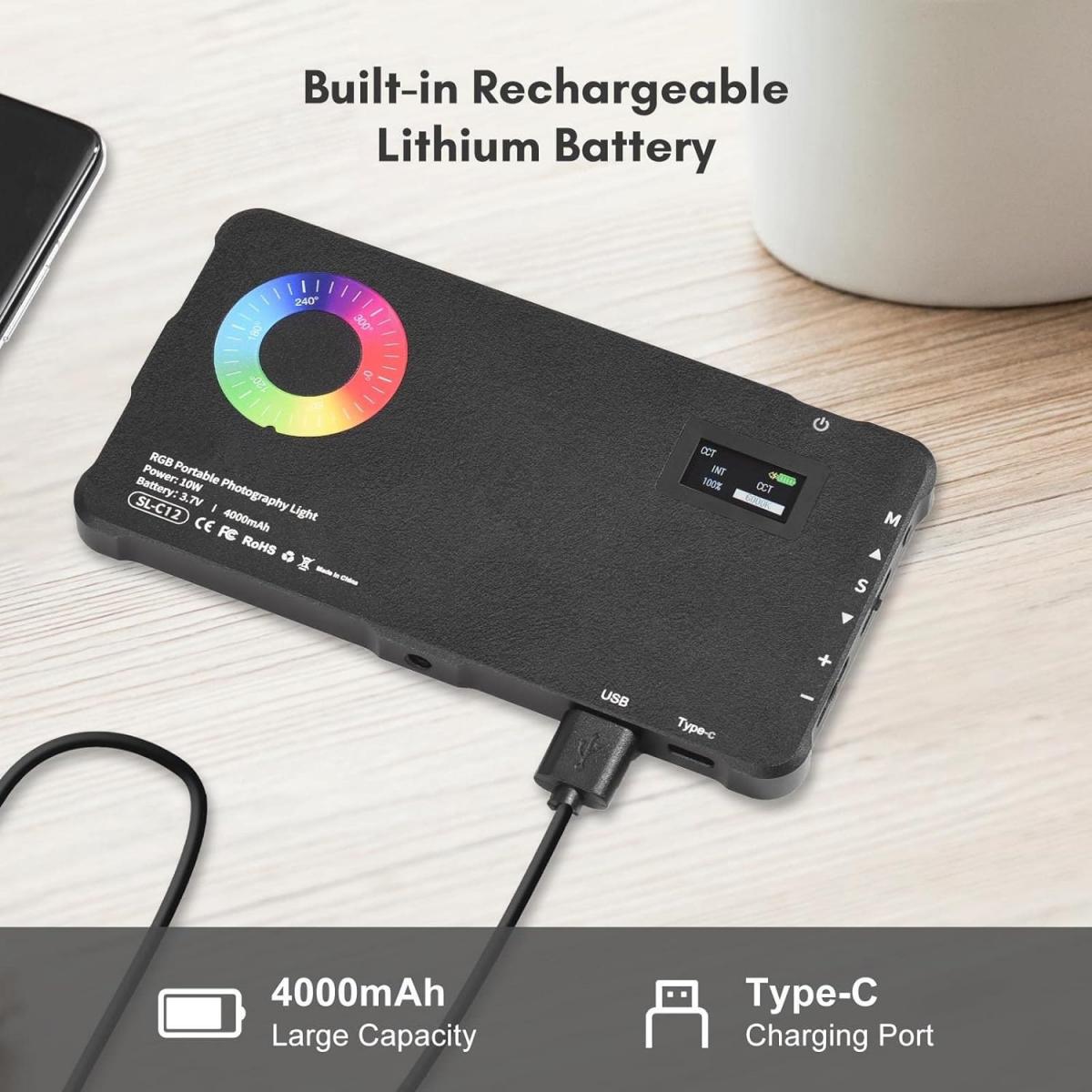 RGB Two-in-One Fill Light & Power Bank with 4000mAh Battery – Perfect ...
