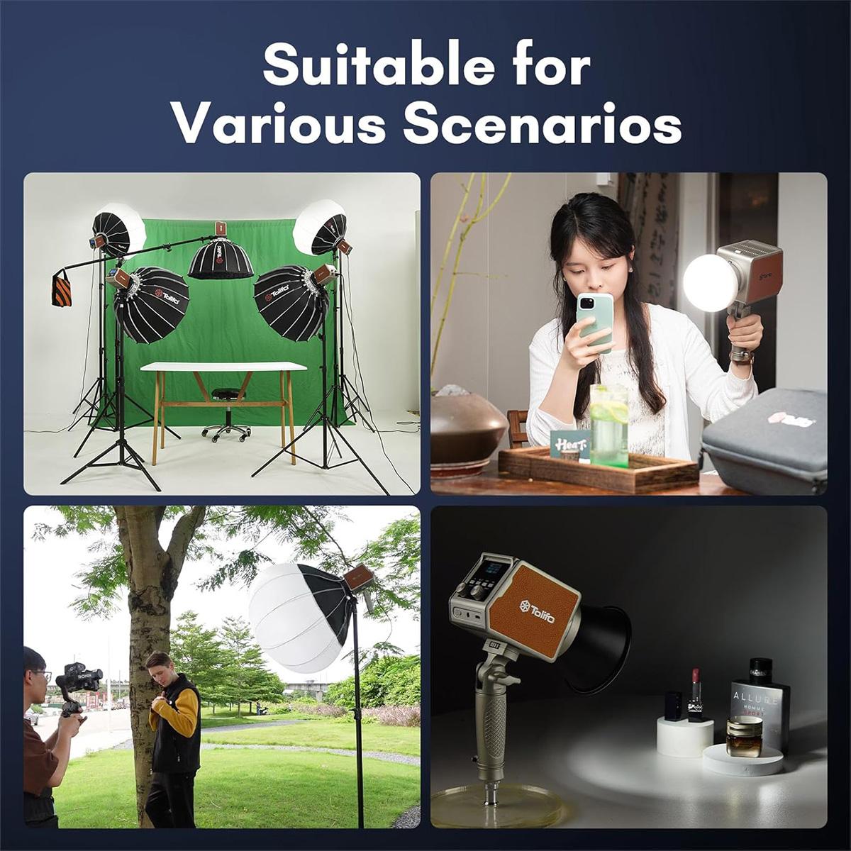 Lumière vidéo LED 60W 2700K-6500K Éclairage pour photographie, vlogging ...