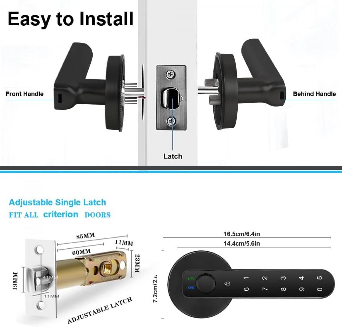 Keyless Door Handle Lock Cg002 - K&F Concept