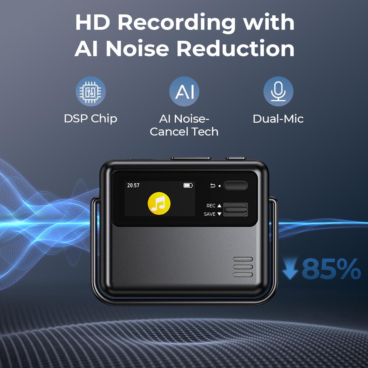 AI Voice Recorder Transcriber Summary Translation Audio Activated 128G ...