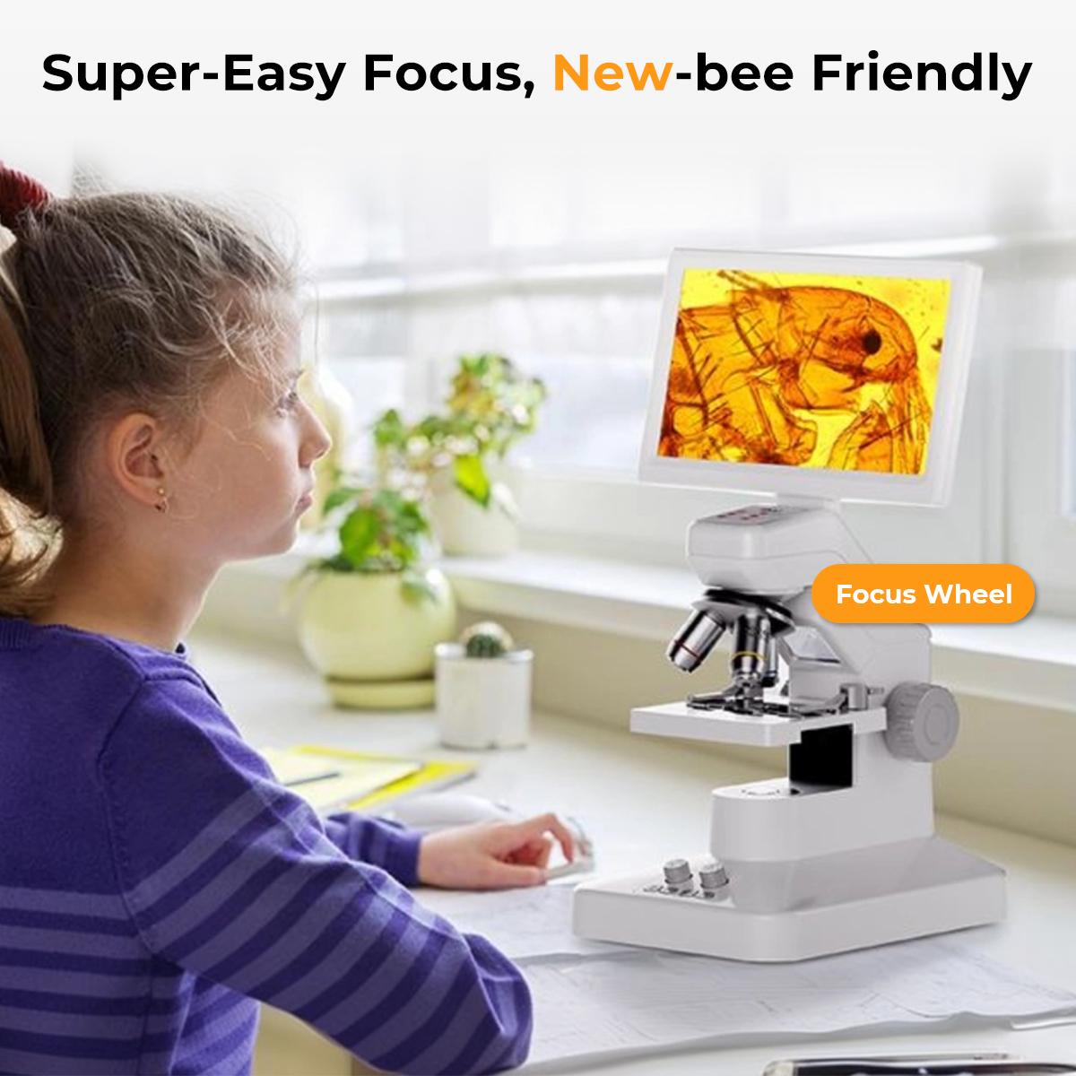 Compound Microscope with 7in Screen, WiFi & USB Connection ...