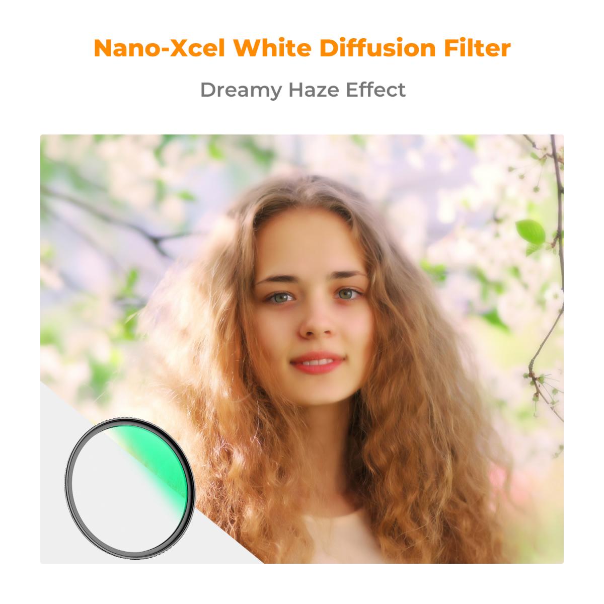 82mm White Pro Mist 1/4 Filter Nano-Xcel Series - K&F Concept