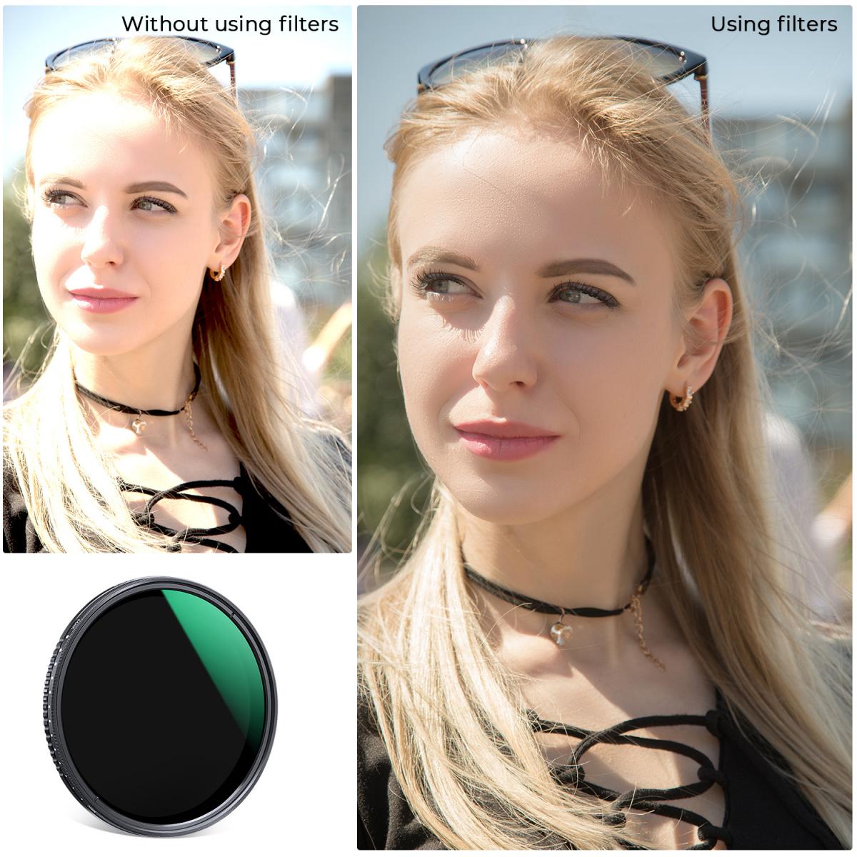 58mm ND2-ND400 Vario ND Filter - Nano D-Serie - KENTFAITH