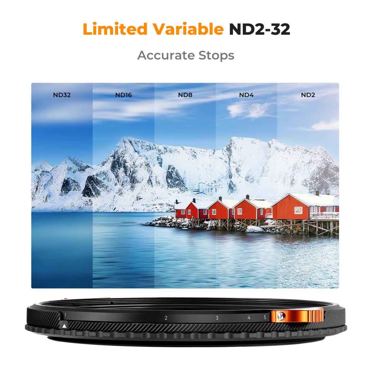 72mm True Color Variable ND(1-5 Stops) & CPL 2 in 1 - K&F Concept