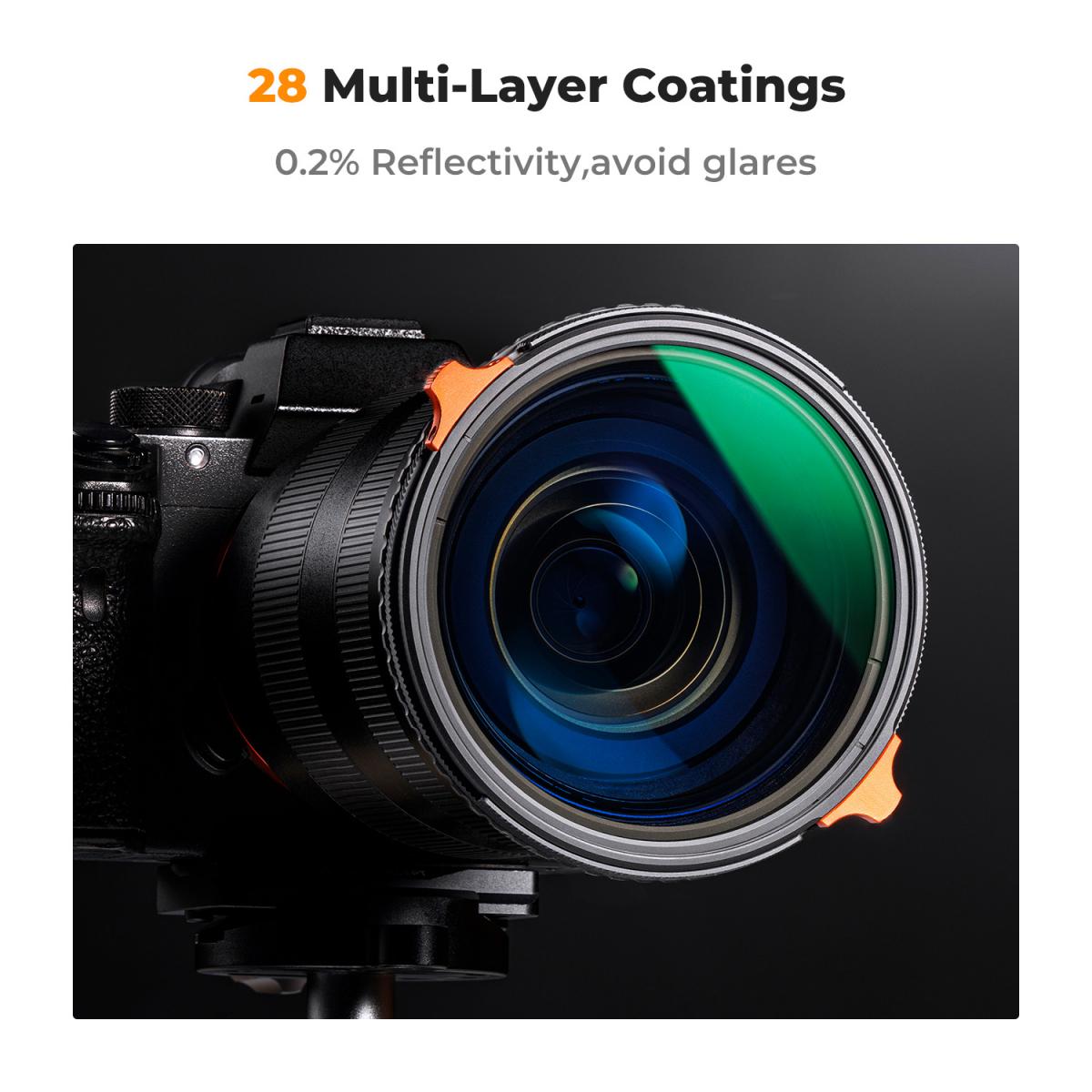 77mm True Color Variable ND(1-5 Stops) & CPL 2 in 1 - K&F Concept