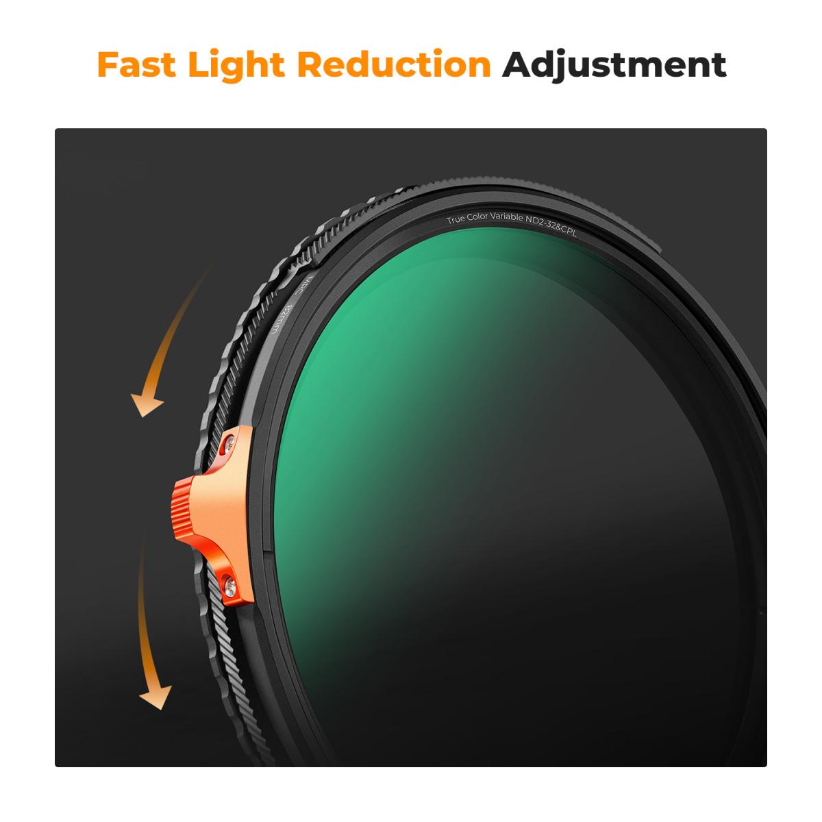 52 mm True Color Variabel ND2 - 32 & CPL Circulair Polariserend Lens ...