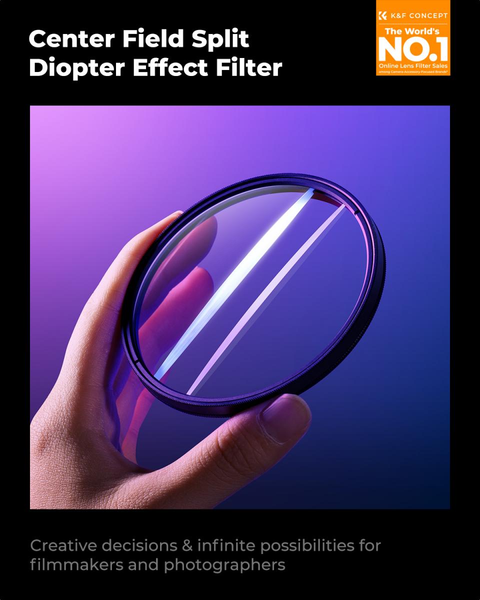 58mm Centerfield Split Diopter Filter Special Effect - K&F Concept