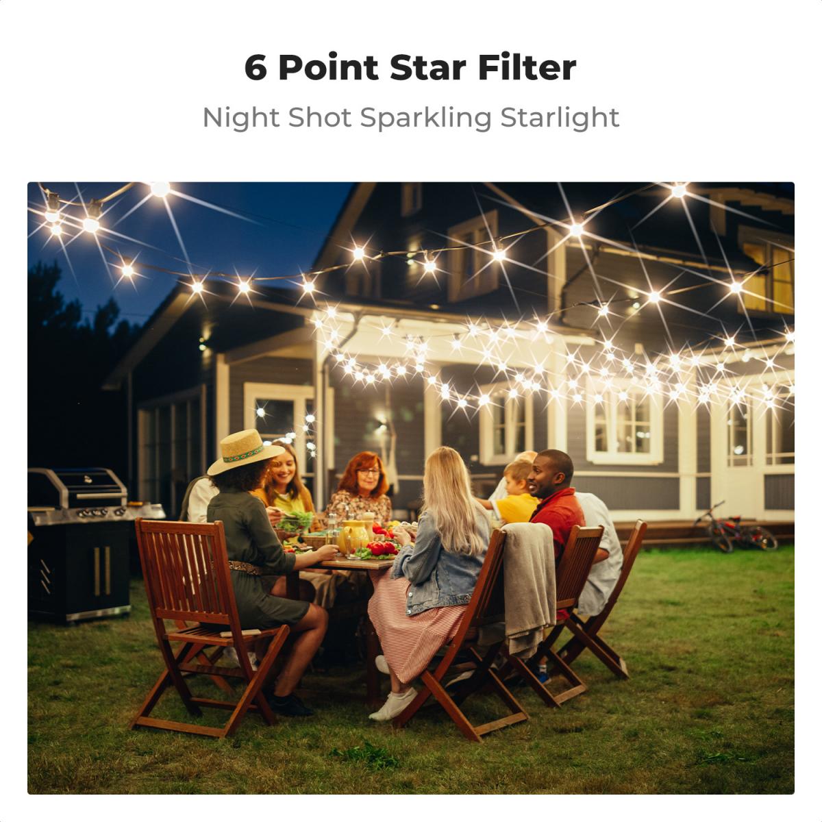 K&F Concept Magnetic Star Filter for DJI Osmo Pocket 3, 6 Points Cross ...