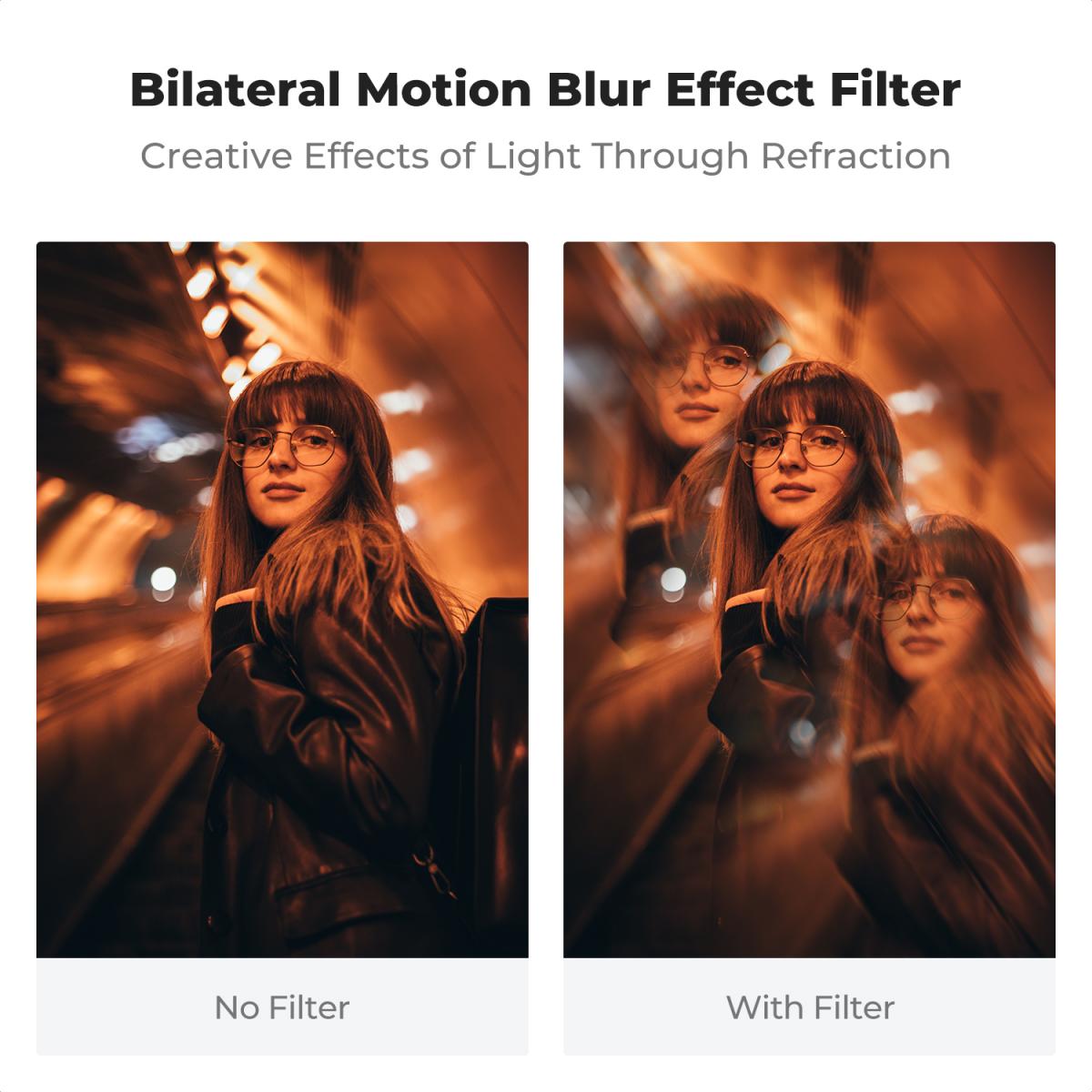 67mm Bilateral Motion Blur Special Effect Filter Optical Glass for ...