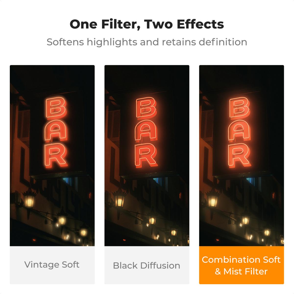 62mm Combination Soft & Mist Lens Filter 28 Multi-Layer Coating ...