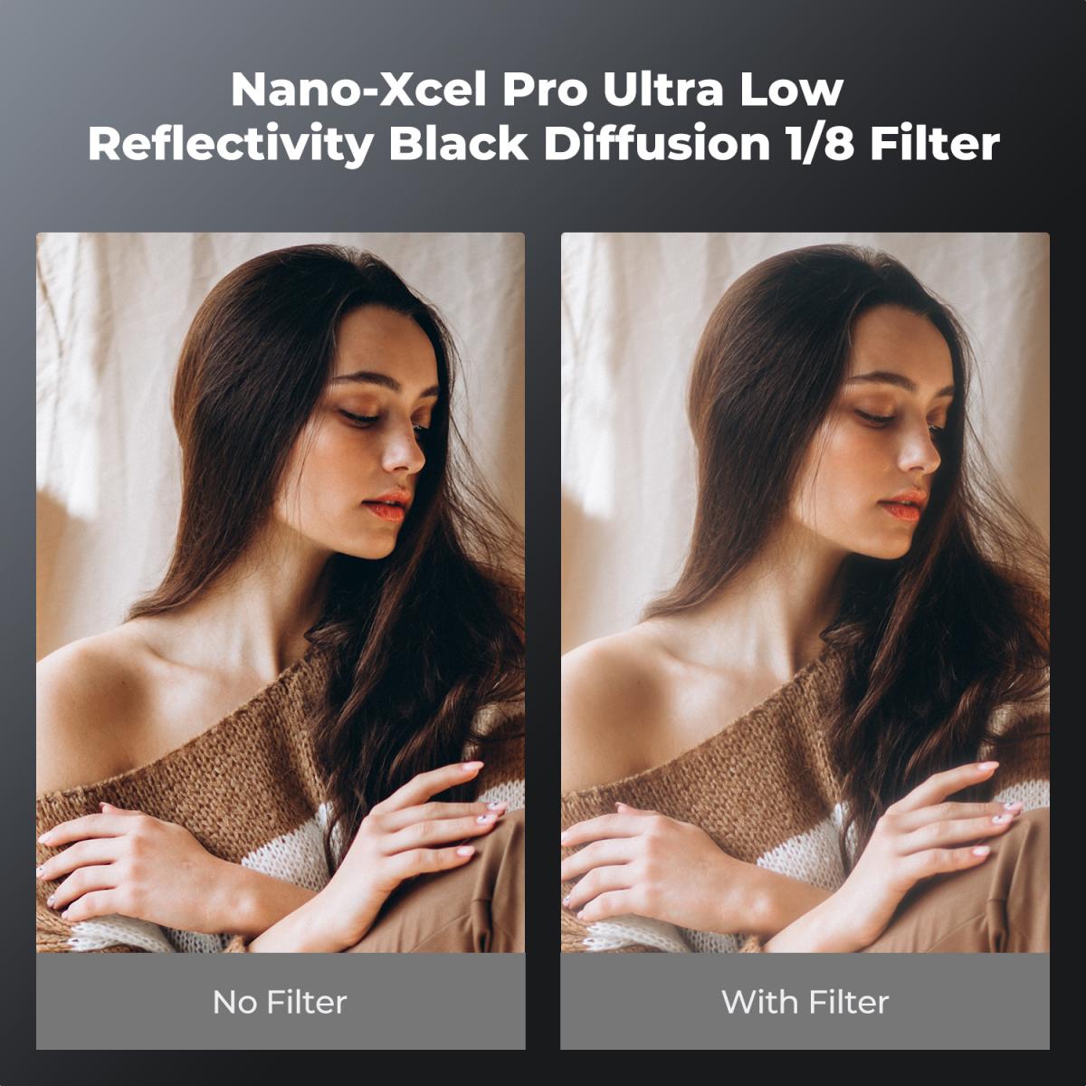 K&F Concept Nano-Xcel Pro 77mm Filtro Black-Mist 1/8 Riflessione ultra ...