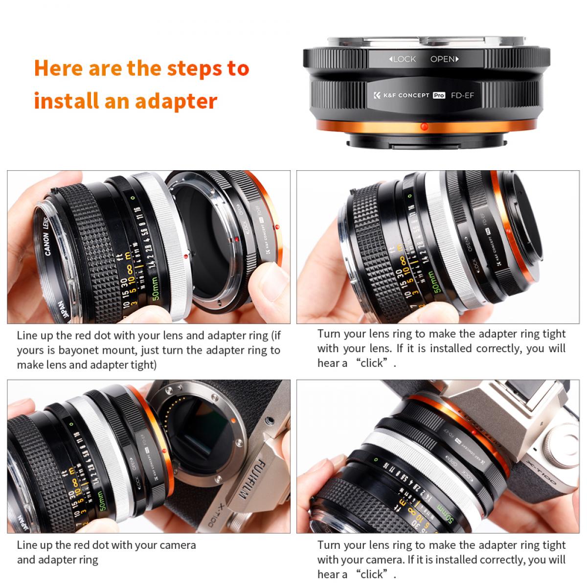 LENS ADAPTERS FD-FX Camera Mount Adapter - K&F Concept