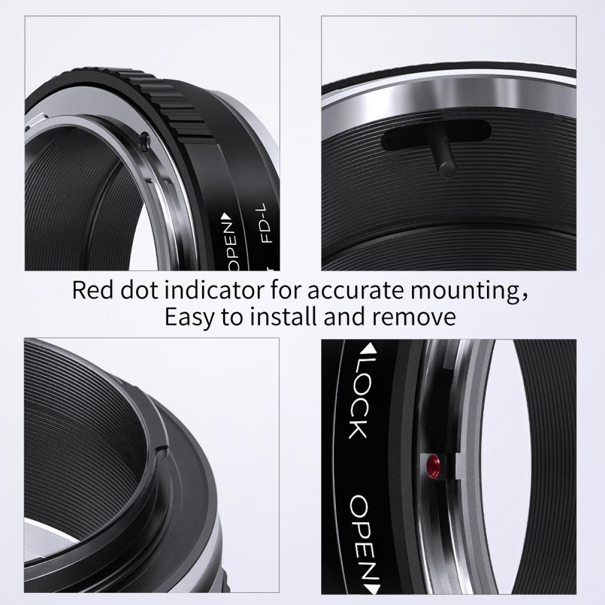 Montagem de lente Canon FD e FL 35mm para adaptador de montagem de câmera digital Leica SL T ...