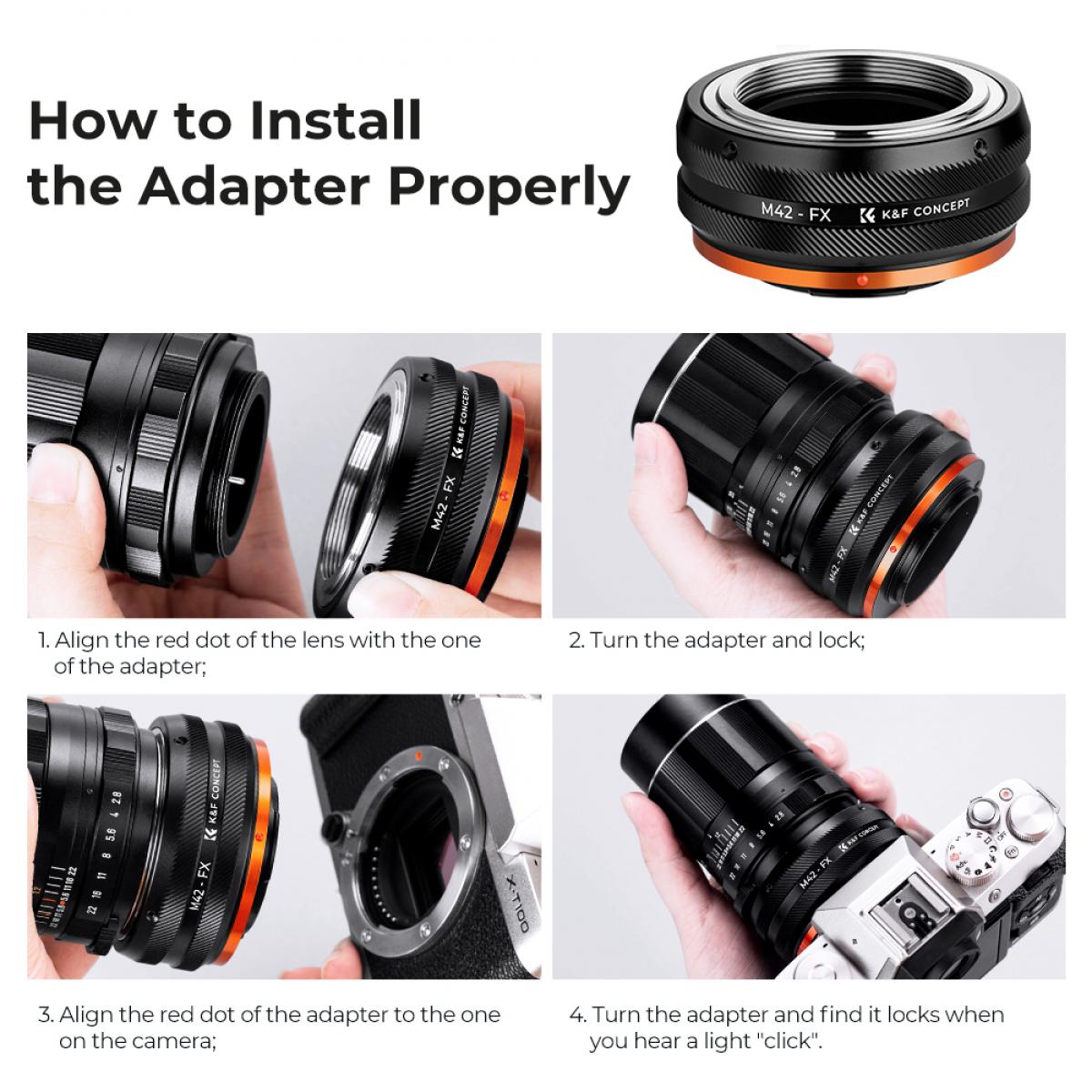 M42-FX IV PRO Lens Adapter Handmatige Focus Compatibele M42 Serie DSLR ...