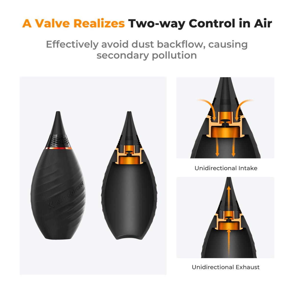 K&F Concept Soft Tip Strong Air Blower with Short Nozzle - K&F Concept