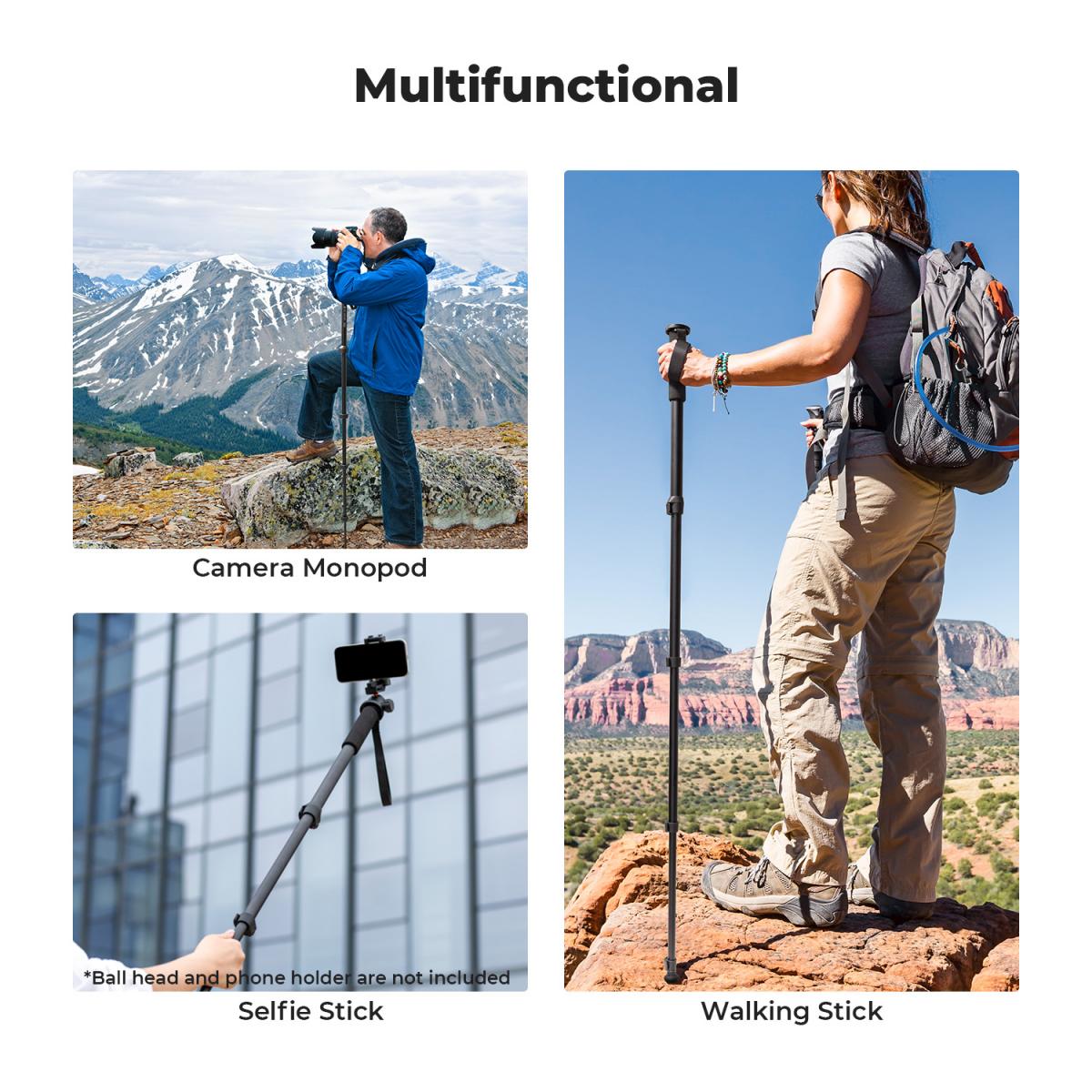 Lightweight Camera Monopod 63'' 5-Section 2-In-1 K&F Concept - K&F Concept