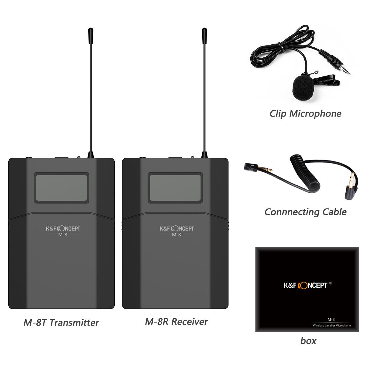 M8 UHF беспроводной Lavalier микрофон для видеокамеры и видеокамеры - K ...