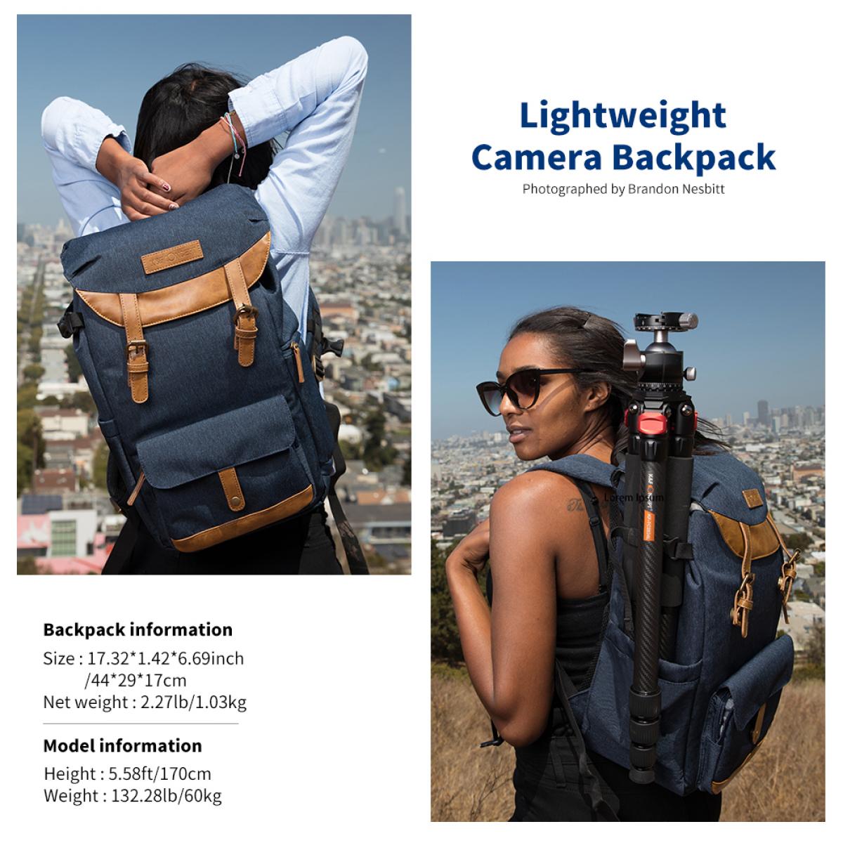 DSLR Camera Backpack for Travel Outdoor Photography 29*17*44cm - K&F ...