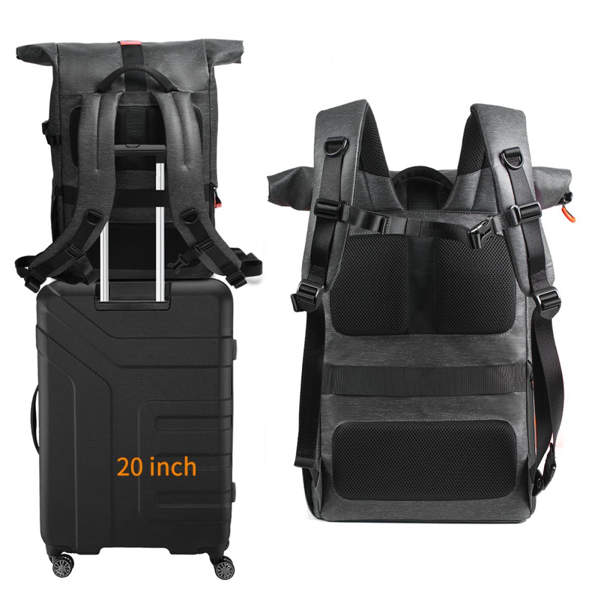 2-in-1 Camera Backpack for Photography and Hiking, Black - K&F Concept