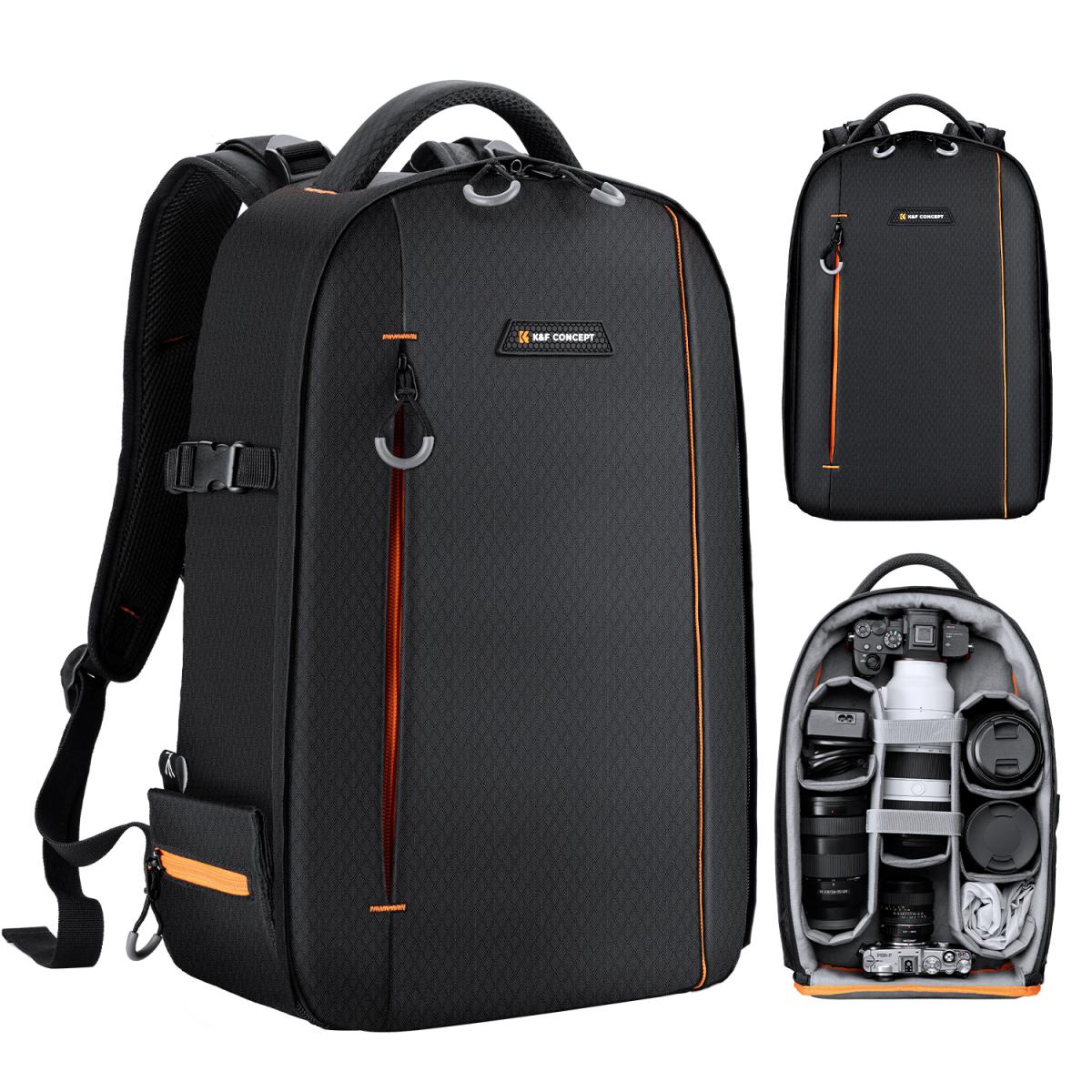 Lightweight Camera Bag 18L 05 (Black Orange) K&F Concept - K&F Concept
