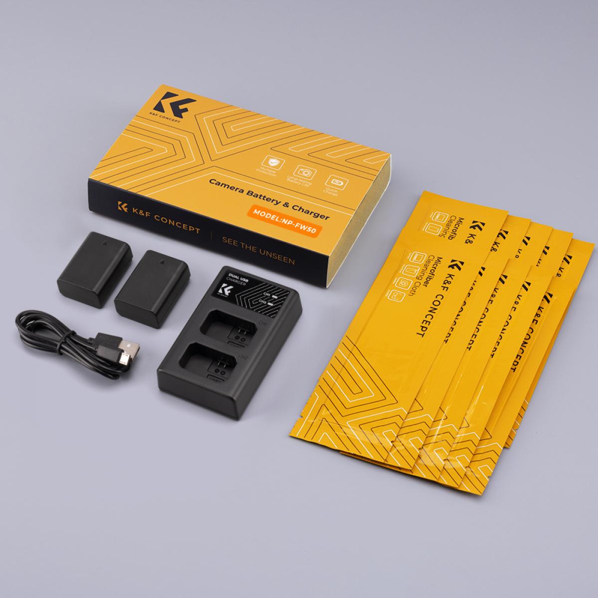 Sony NP-FW50 battery & charger kit - K&F Concept