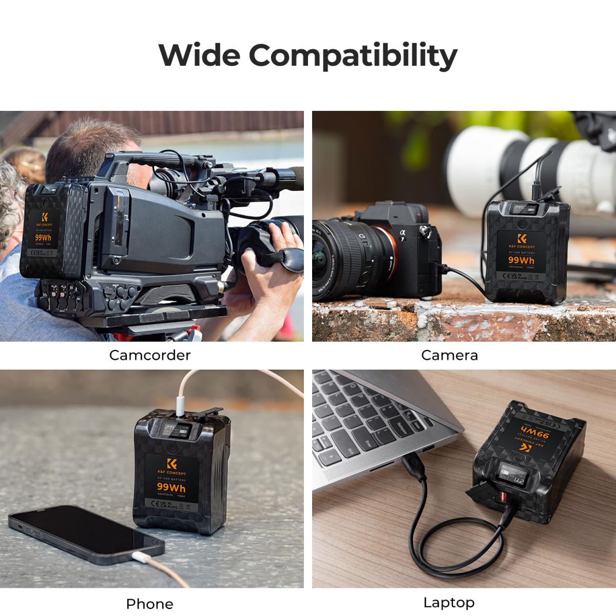 V Mount Battery | Mini V-Mount Battery | Mini Batterier - K&F Concept