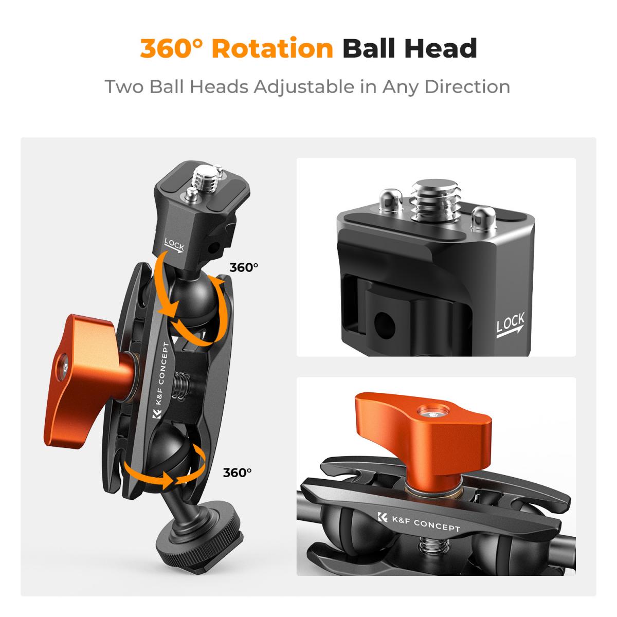 K&F Concept Universal Magic Arm with Cold Shoe - K&F Concept