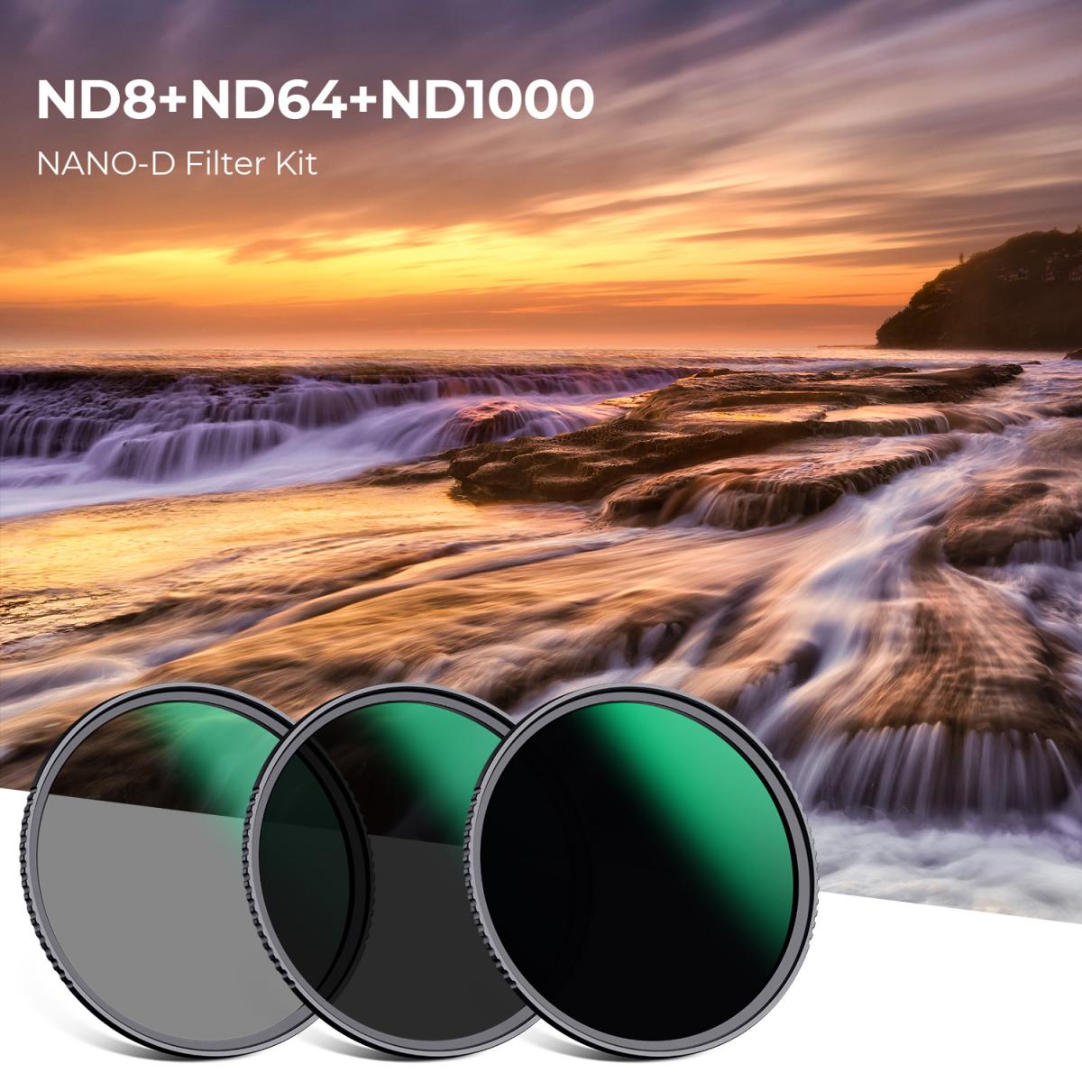 Buy 67mm ND8+ND64+ND1000 Lens Filter Kit | K&F Concept ND Filters - K&F ...