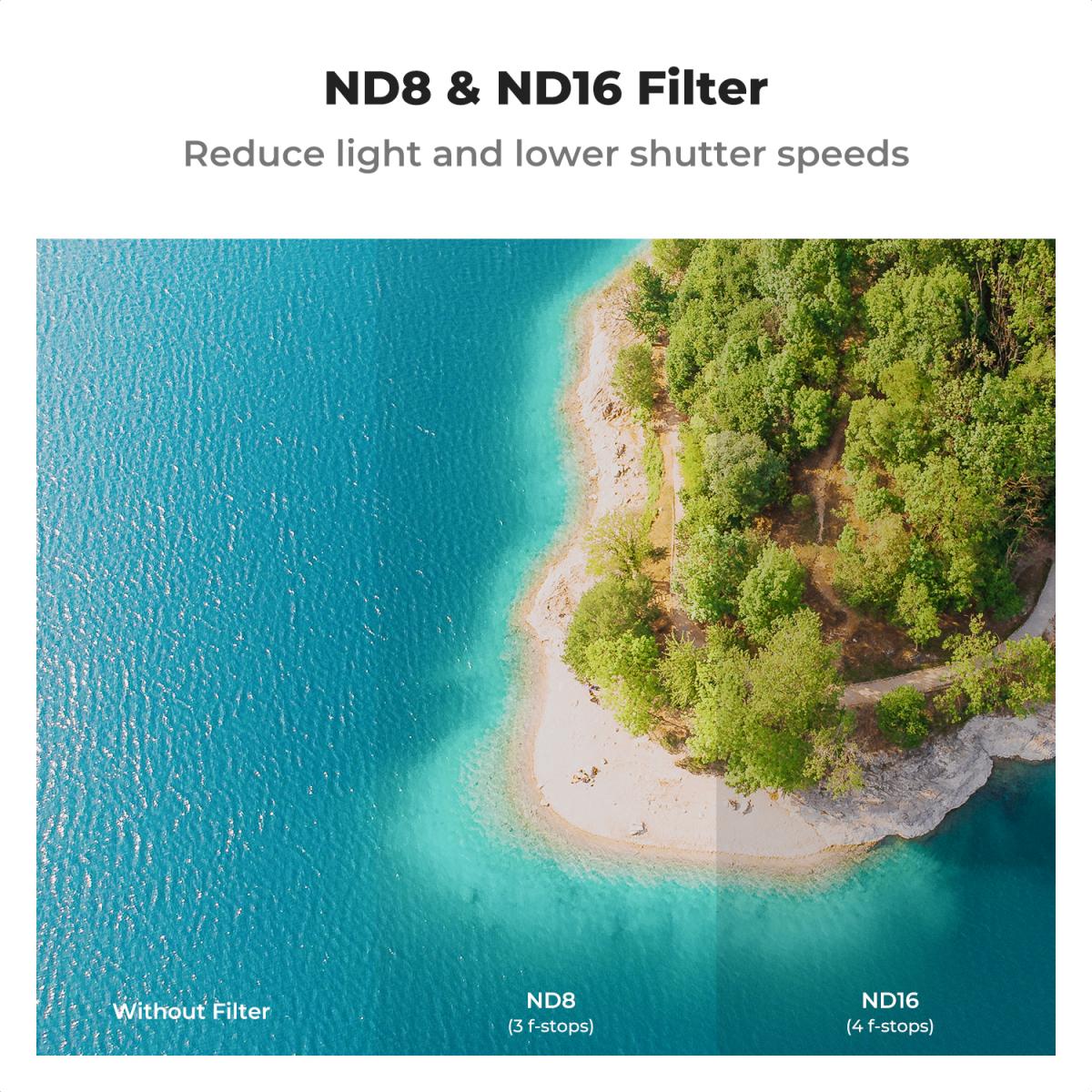 Filtro CPL + ND8 + ND16 para DJI Air 3S, con 28 Capas Nano Revestimiento Compatible con DJI Air ...