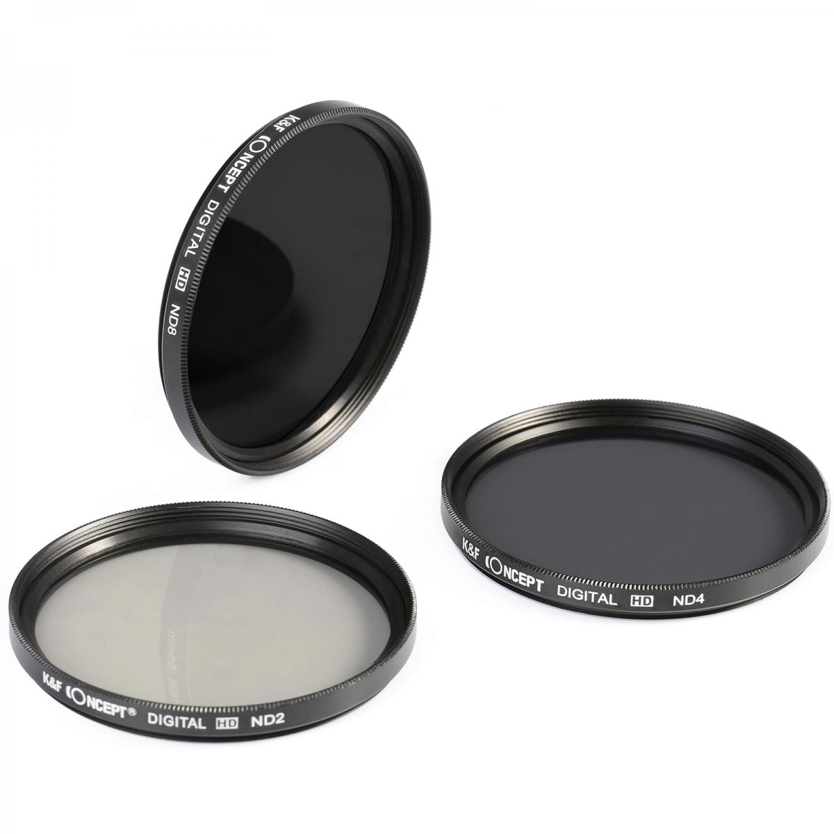 72mm ND2, ND4, ND8 Filterset - K&F Concept