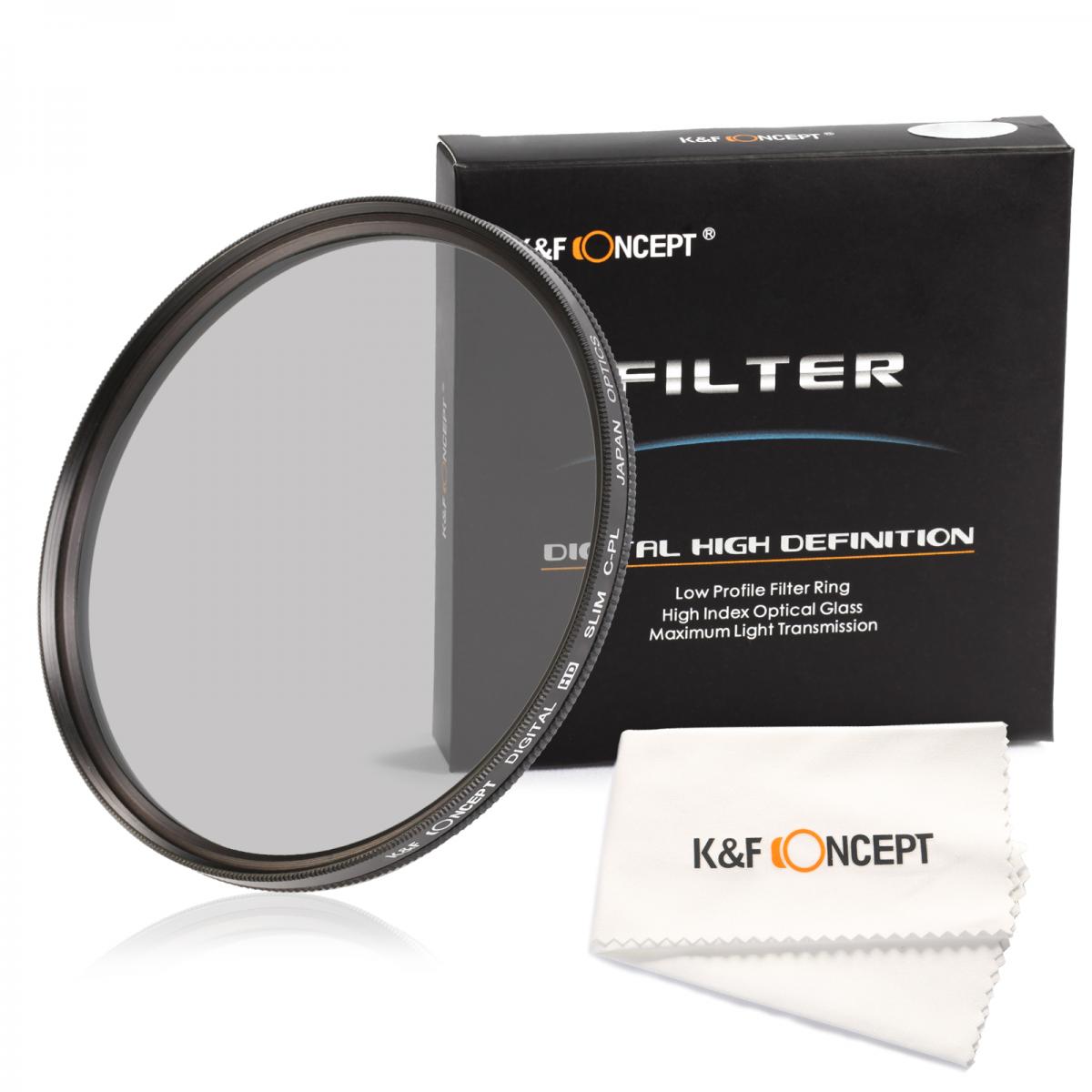 58mm Circular Polar Filter CPL Polarisationsfilter - KENTFAITH